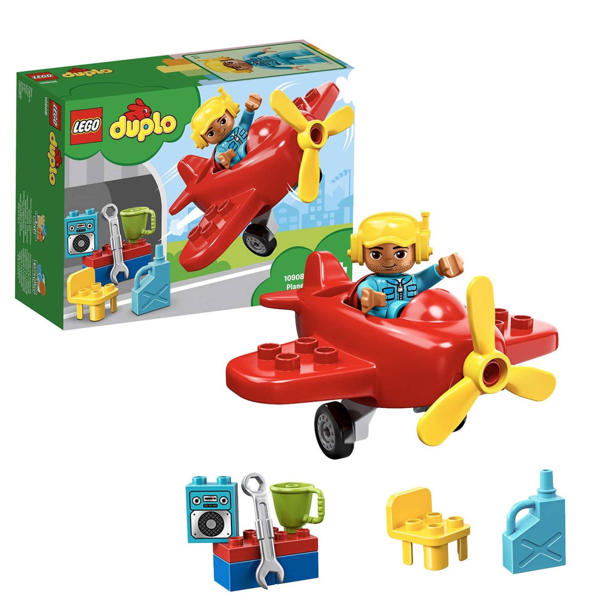 Lego 10908-1 - Duplo - Flugzeug mit Pilot, Werkstatt & Zubehör | Lego ...