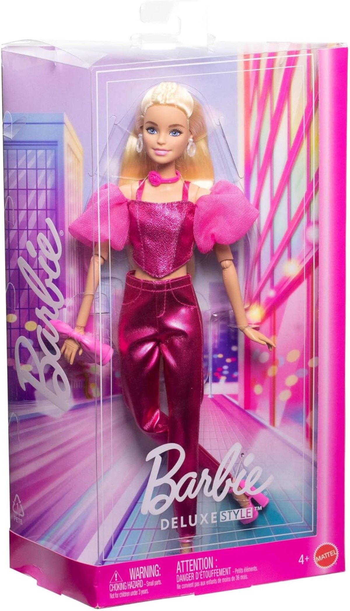 Mattel JFP40 - Barbie - Deluxe Style - Puppe im pinkfarbendem Metallic ...