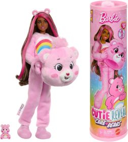 Mattel JCN95 - Barbie - Cutie Reveal - Care Bears - Glücksbärchis Puppe ...