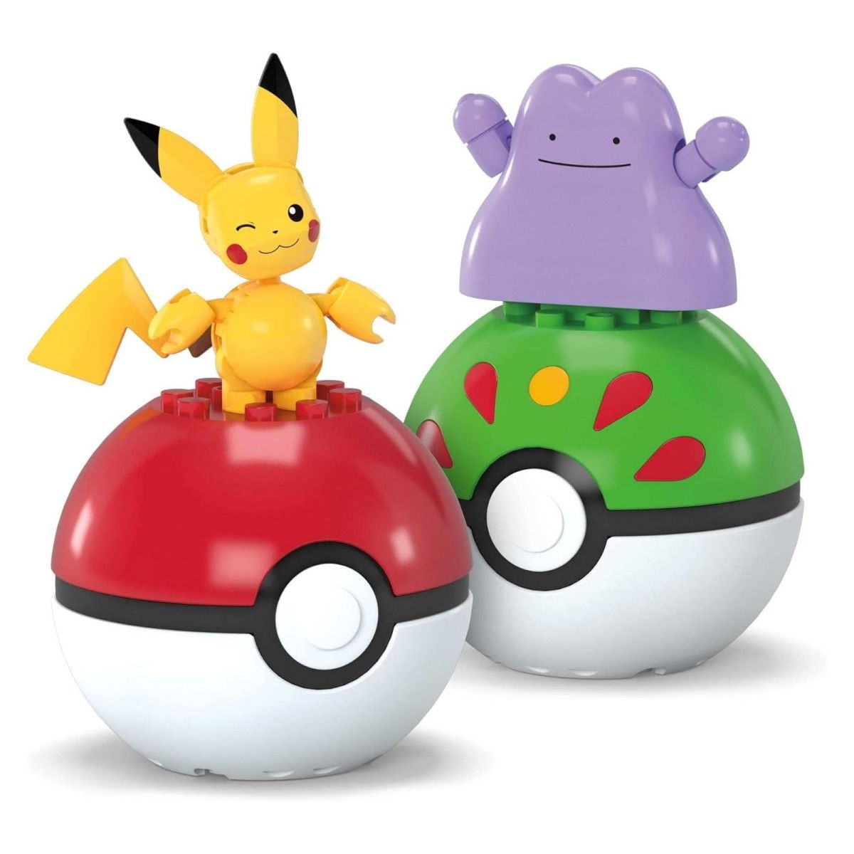 Mattel JCT43 - MEGA - Pokémon - Pokéball 2er-Pack, Pikachu und Ditto ...